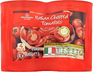 Morrisons Italian Chopped Tomatoes 4 x 400g: Amazon.co.uk: Prime Pantry