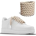Amazon.com: Chunky Laces Beige with White Aglets Cotton Rope Shoelaces ...
