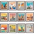 Amazon.com: VIVIMAGIS Vintage Wall Decor Aesthetic Retro Style Travel City Posters for Room ...