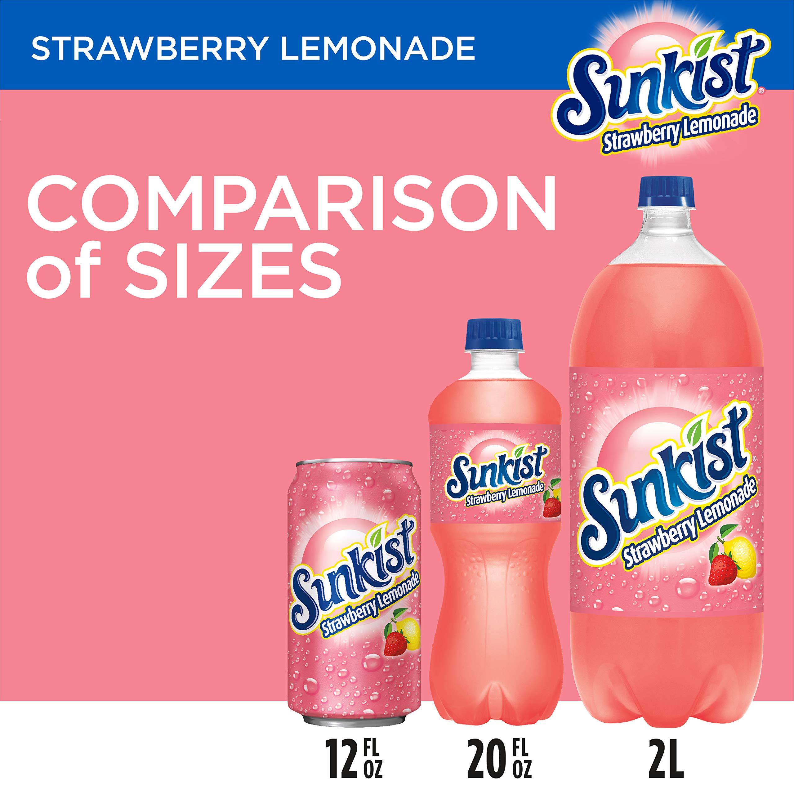 Mua Sunkist Strawberry Lemonade Soda, 12 fl oz cans, 12 pack trên ...