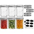 Amazon.com: JoyJolt 16 Oz Mason Jars With Lids, Labels and Measures! 6-Pack Wide Mouth Mason ...