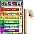 Amazon.com: Classroom Rules Poster - Display of Class Guidelines for Elementary, Middle, High ...