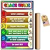 Classroom Rules Poster - Display of Class Guidelines for Elementary ...