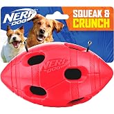 Amazon.com: Nerf Dog Football Dog Toy with Interactive Treat Feeder ...