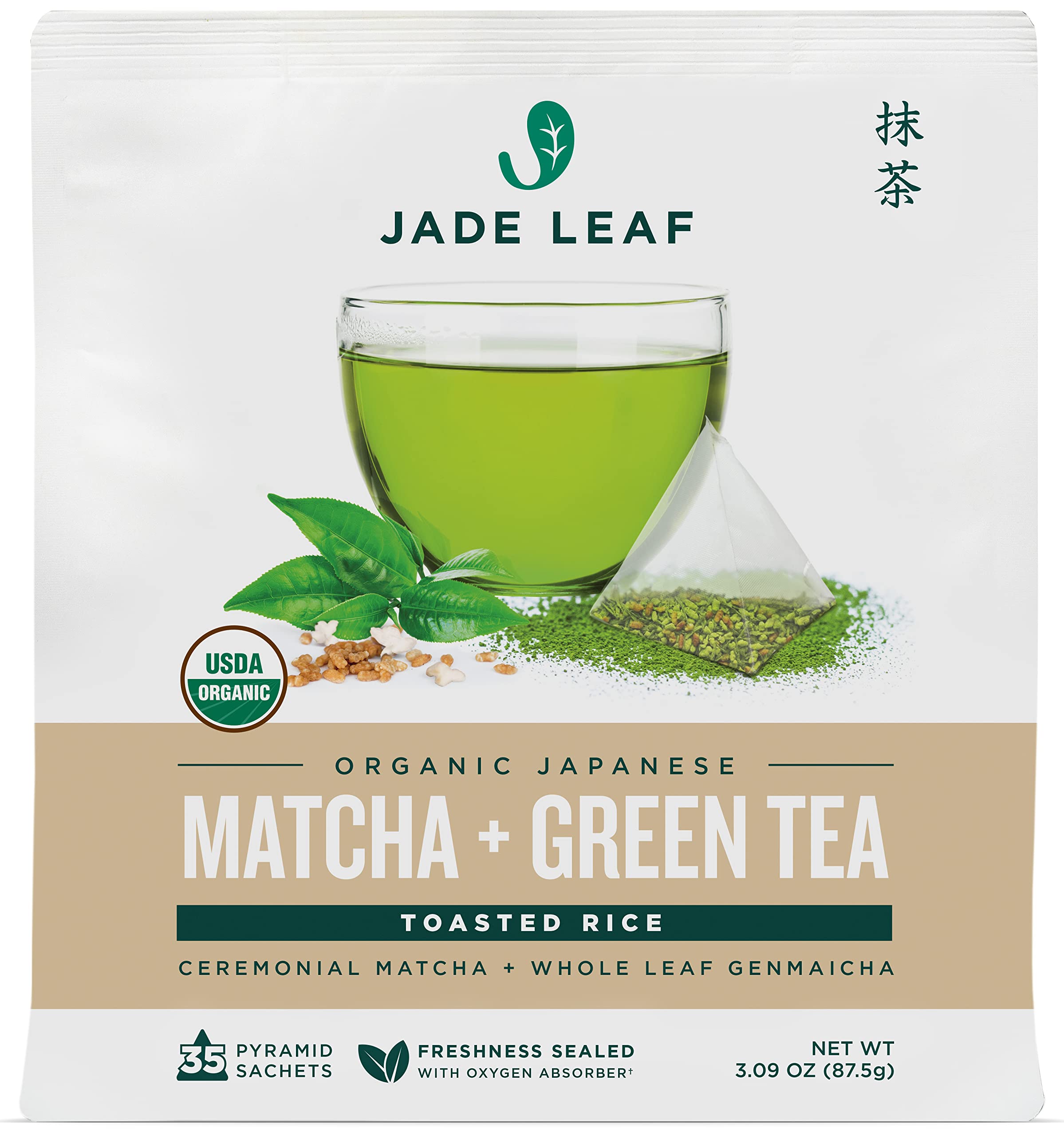 Mua Jade Leaf Matcha Organic Matcha + Green Tea Bags - Toasted Rice ...