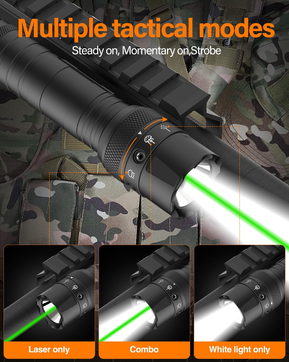 Mua TOUGHSOUL Mlok Green Laser Tactical Flashlight 1250 Lumens ...