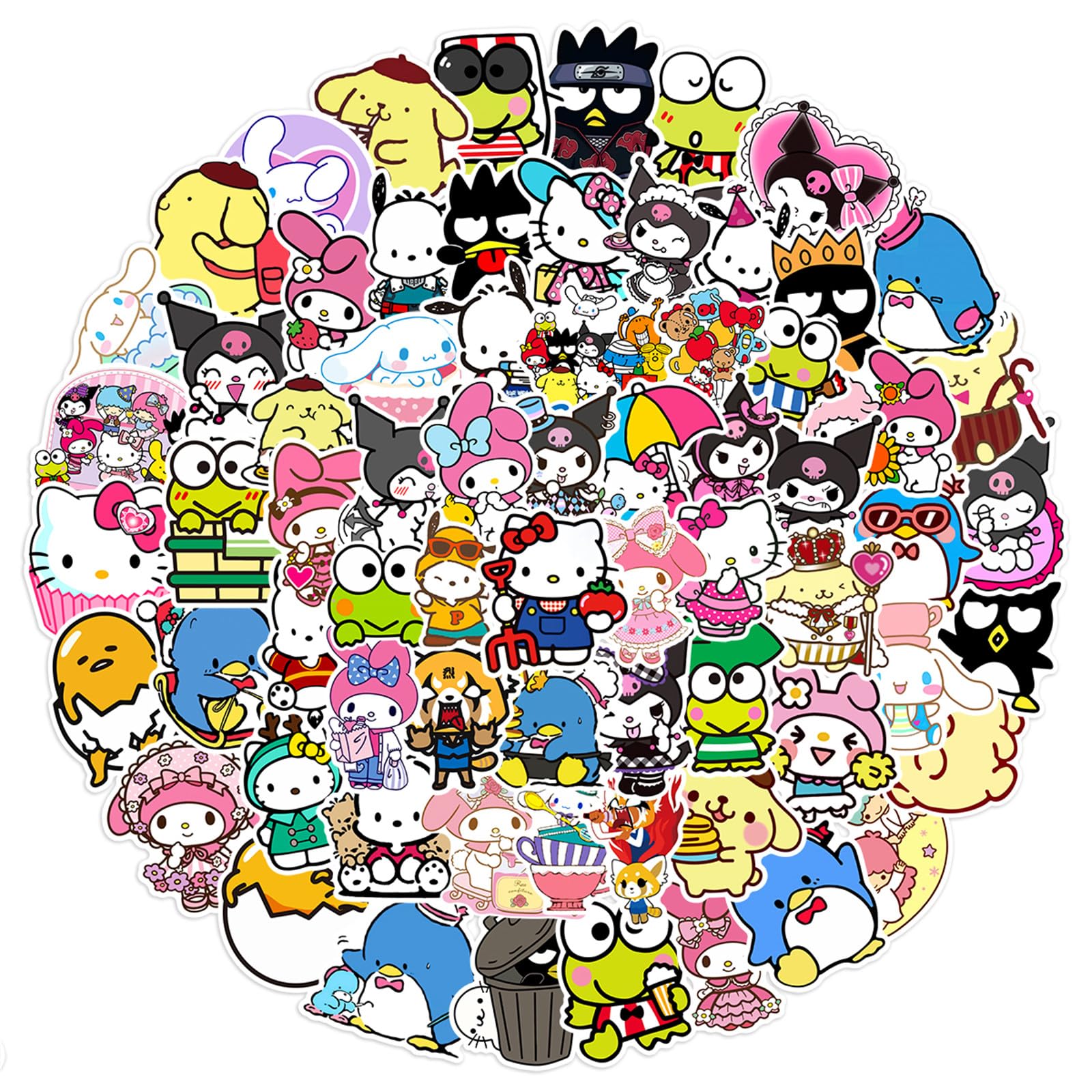 Mua 100Pcs Cute Cartoon Characters Stickers Pack Decals Assorteds ...
