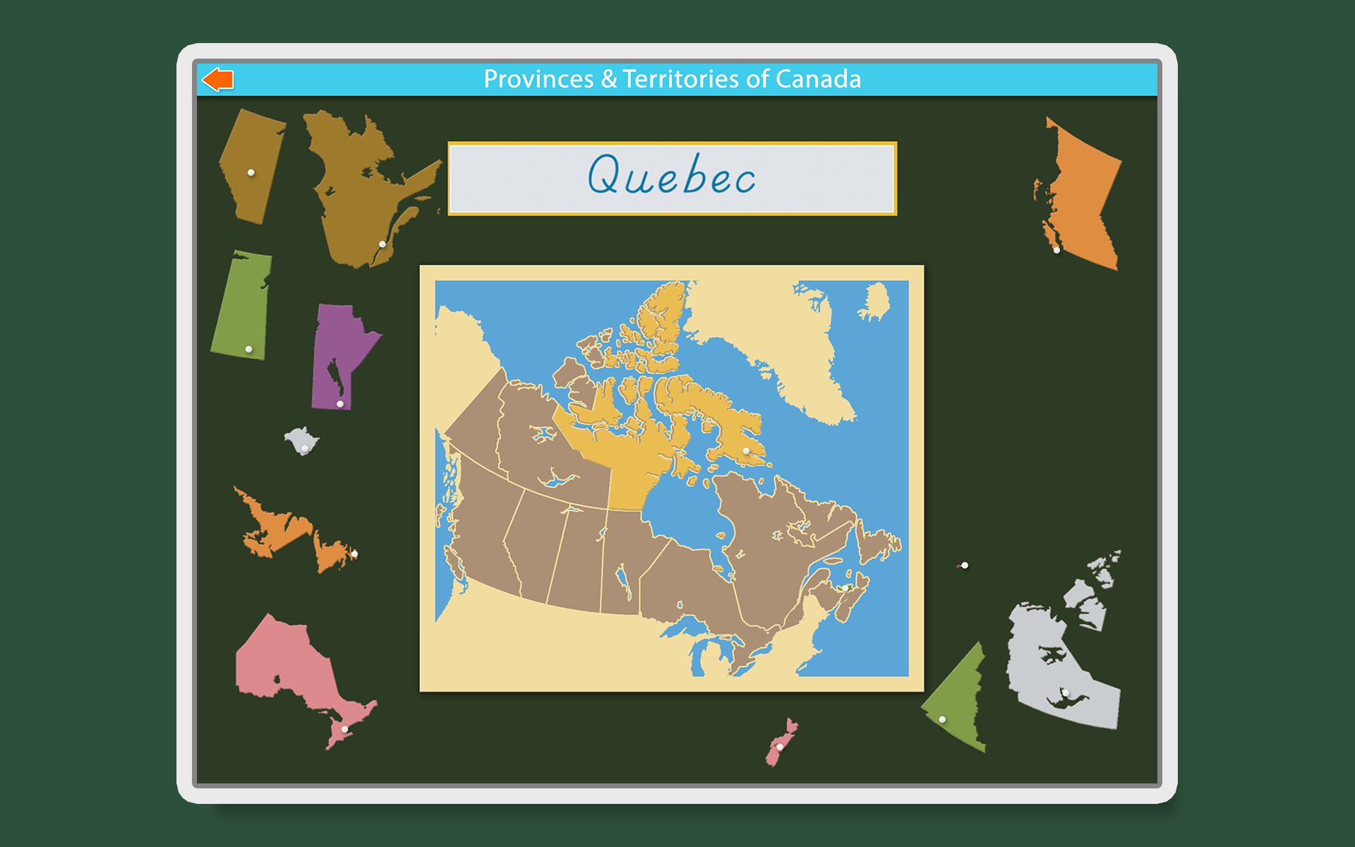 Provinces and Territories of Canada - Montessori Geography:Amazon.de ...
