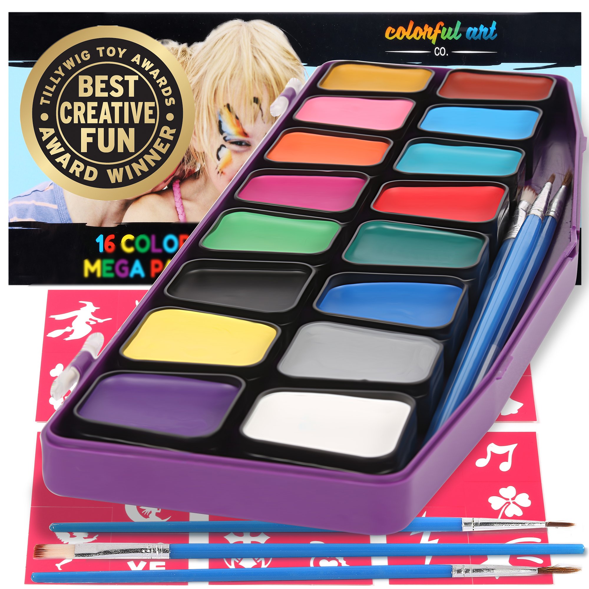 Amazon.com: Wolfe Jumbo Bright Face Paint Crayons (6/box): Beauty