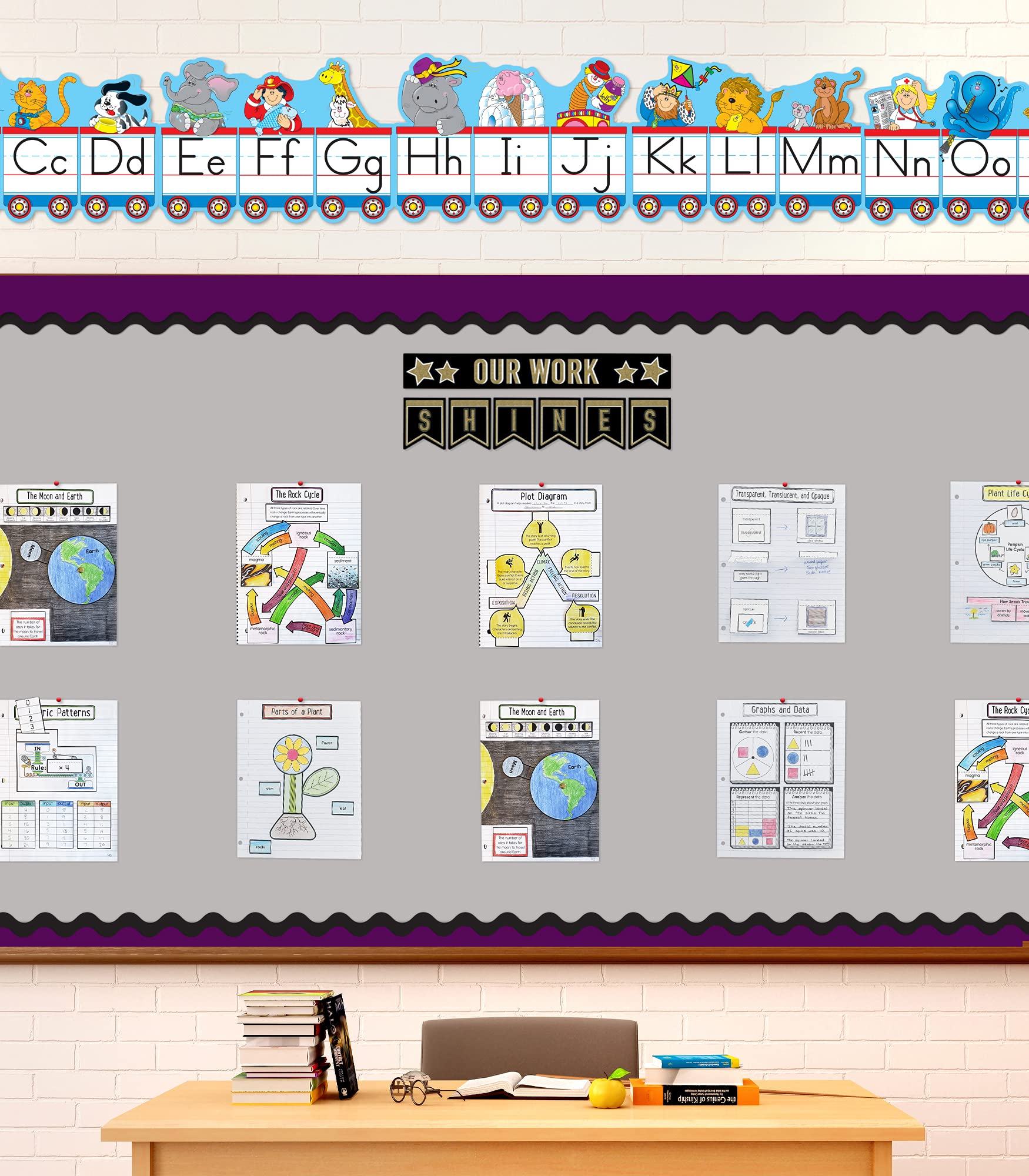 Mua Carson Dellosa Alphabet Train Bulletin Board Set—10-Piece Alphabet ...