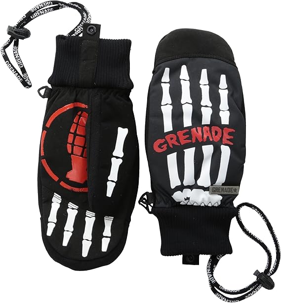 Grenade Men's Bones Mitt Glove, Black, X-Large: Amazon.co.uk: Clothing