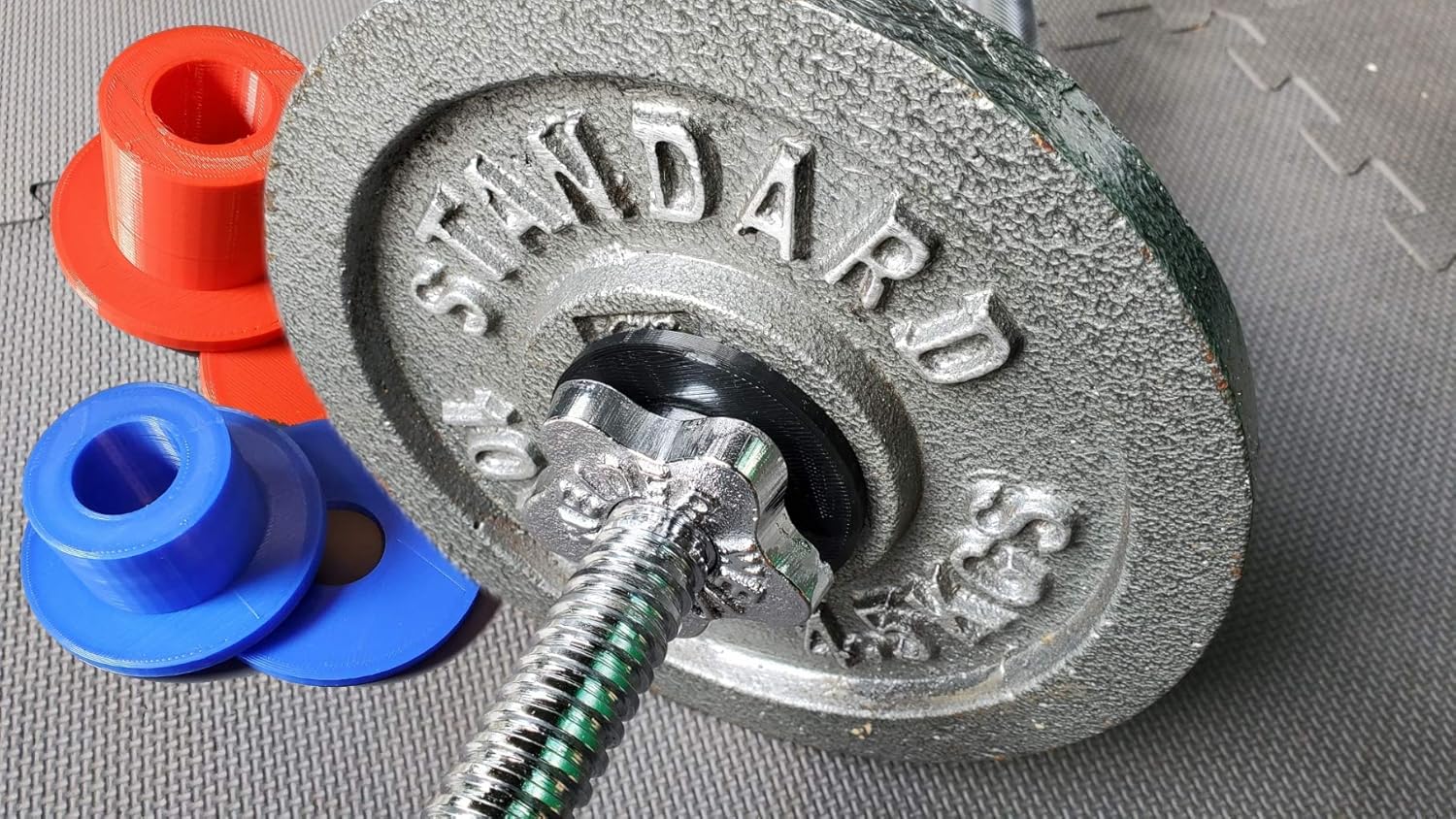 Amazon.com: Olympic Plate to Standard Bar Adapter Set - Multiple Colors ...