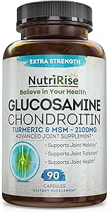 Amazon.com: Glucosamine Chondroitin MSM Turmeric 2100mg - 3X Triple Strength Joint Comfort ...