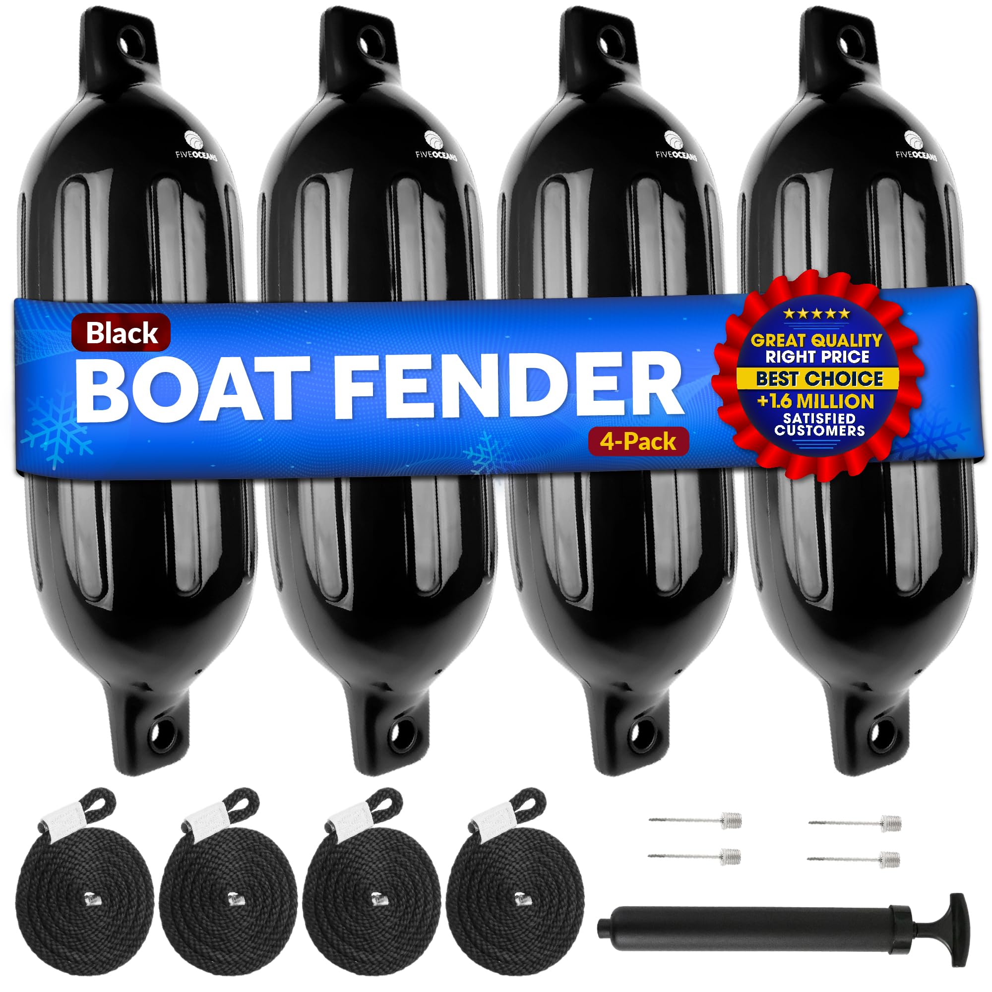 Mua Five Oceans 4-Pack Boat Fenders - Boat Bumpers for Docking - 4 ...