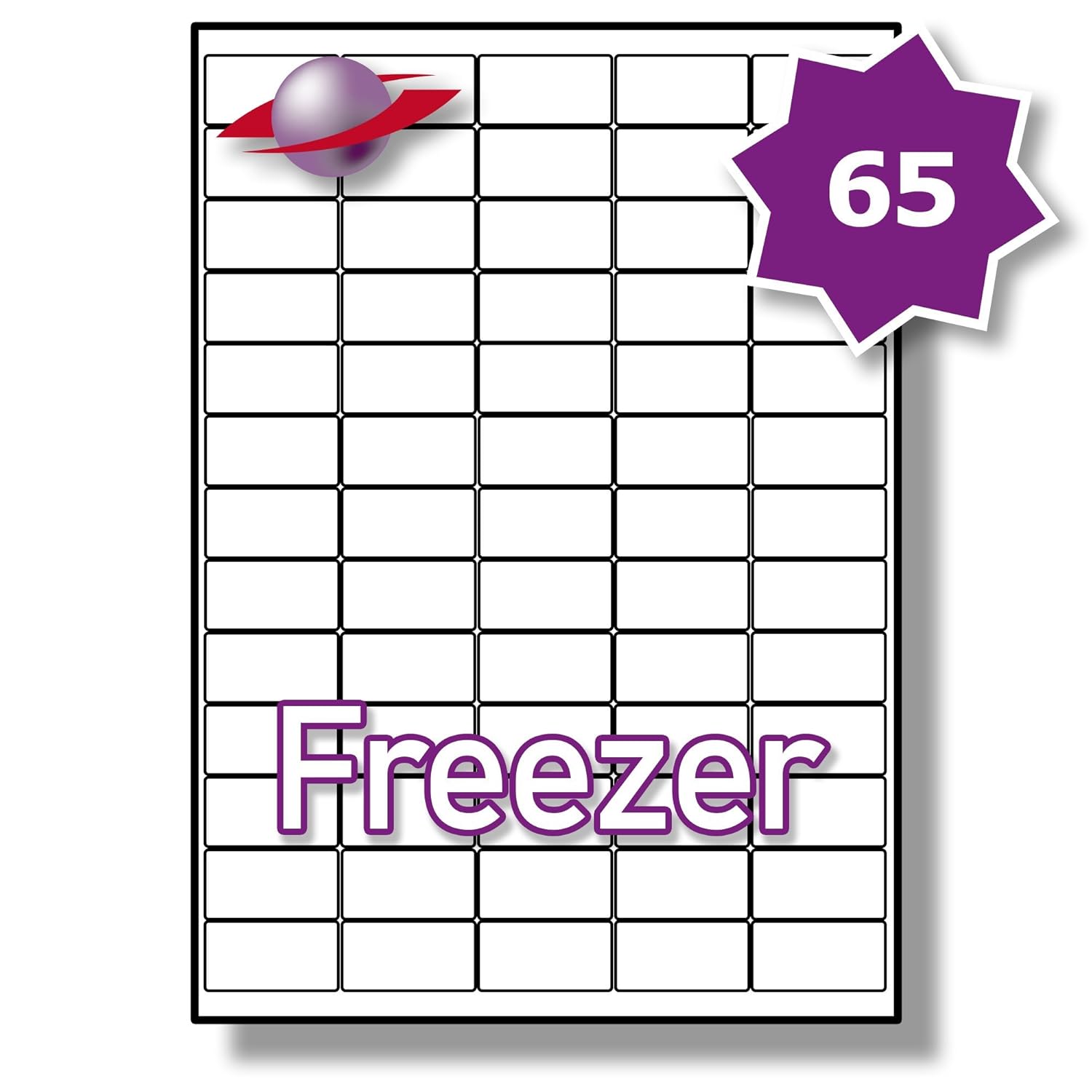 65 Per Page/Sheet, 25 Sheets (1625 Sticky MINI FREEZER Labels), Label ...