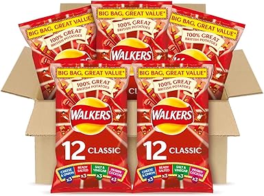 Walkers Classic Variety Multipack Crisps Box (60 Single Bags): Amazon.co.uk: Grocery