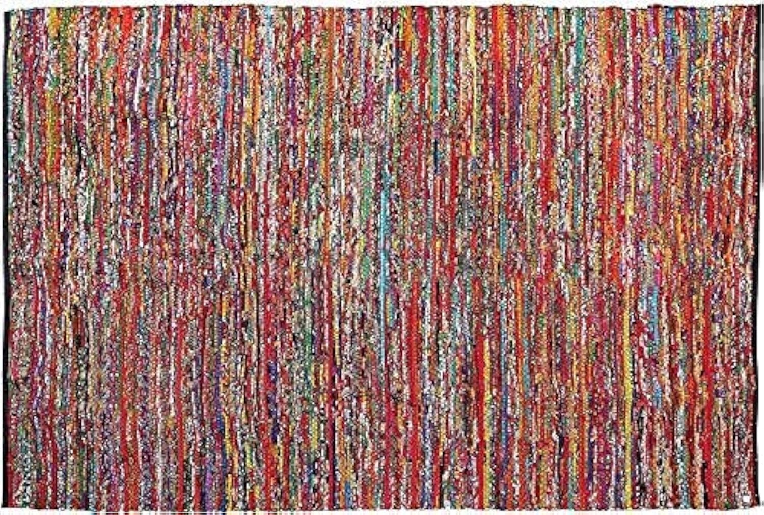 Rug Area Rugs Cotton 3x5 Ft Multicolour Chindi for Livingroom Bedroom ...