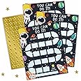 Amazon.com : 20 Reward Chart with 424 Golden Star Stickers-Outer Space ...
