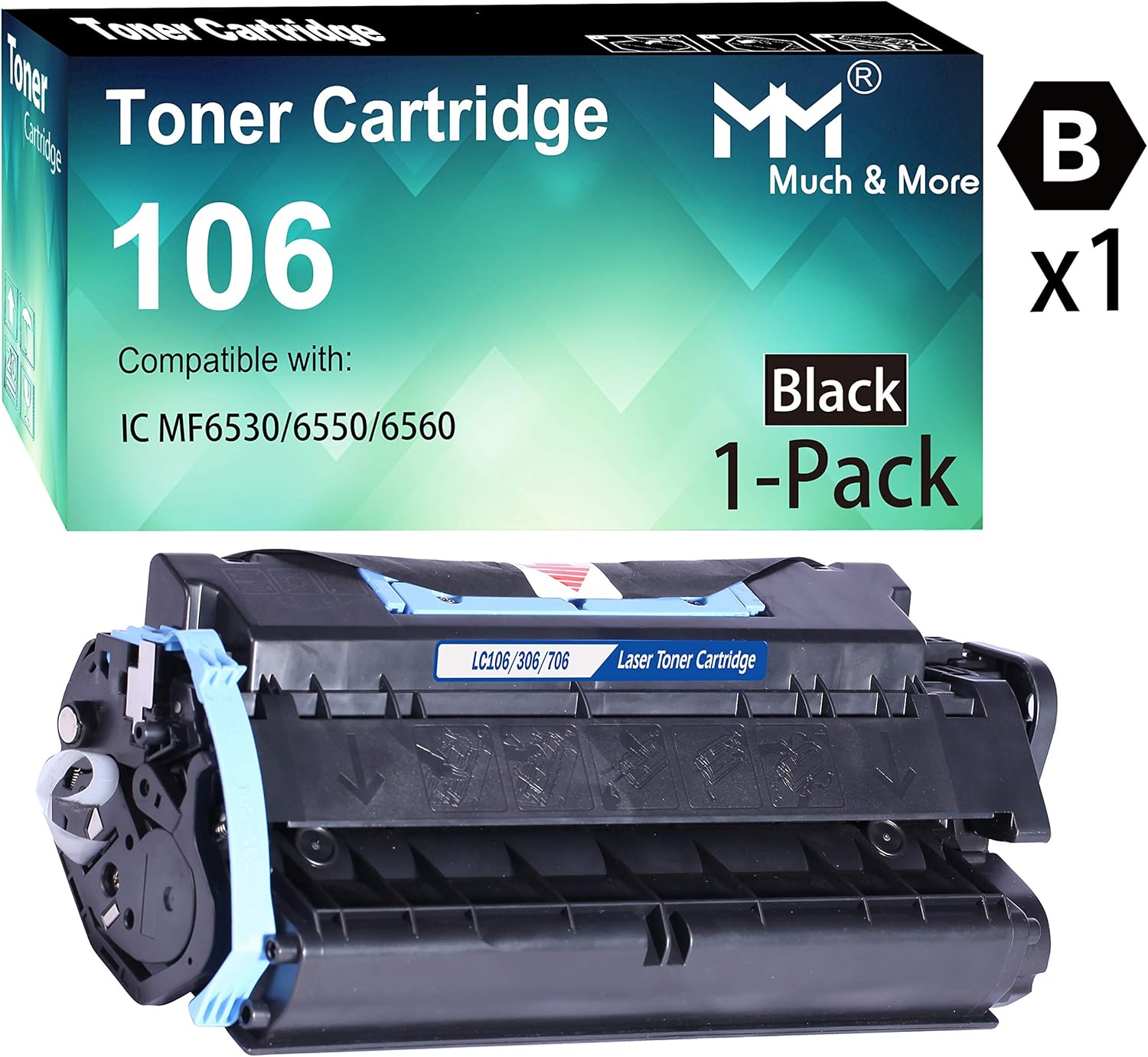 Amazon.com: 1-Pack Black Toner Cartridges Replacement Compatible for ...