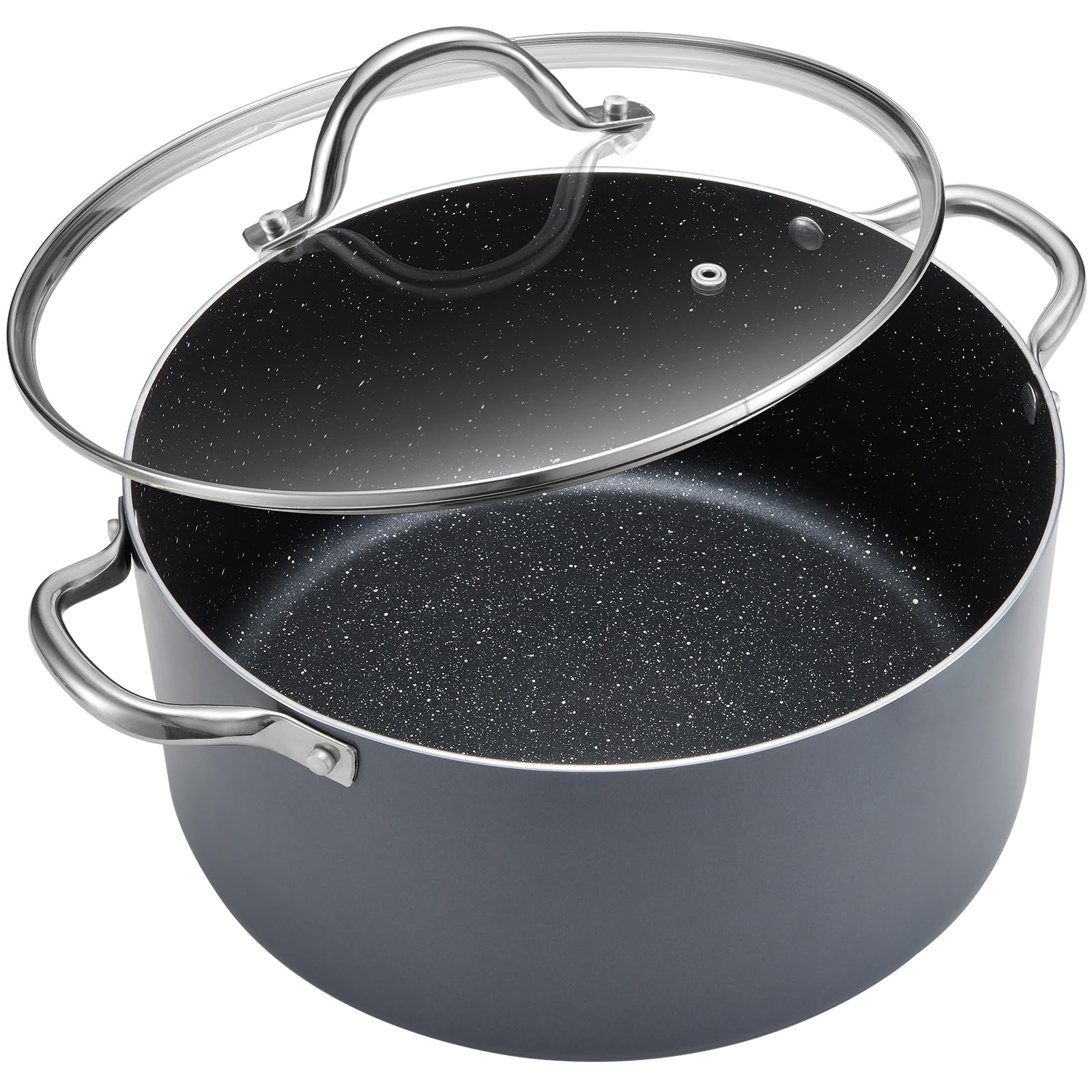 BEZIA 10 Quart Cooking Pot Large Non Stick Induction Stock Pot With BEZIA 10 Quart Cooking Pot Large Non Stick Induction Stock Pot With
