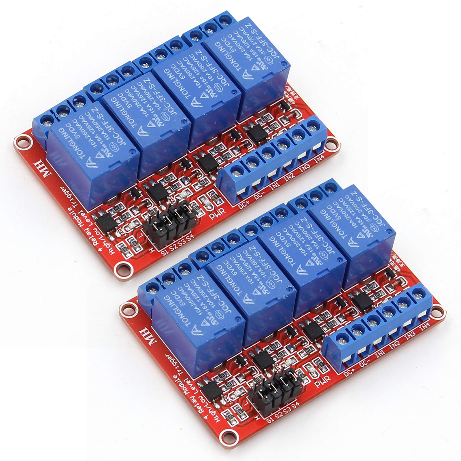 Mua 2PCS 4 Channel 5V Relay Module with Optocoupler High or Low Level ...