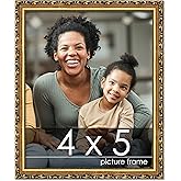 Amazon.com - 4x5 Antique Gold Picture Frame - Traditional Wood Photo ...