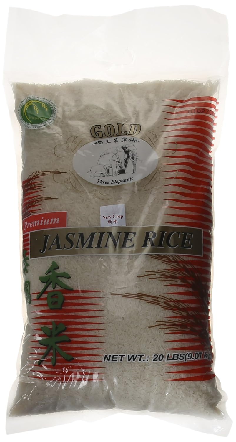 Amazon.com : Three Elephants Thai 2 Jasmine Rice, 20 Pound : Grocery ...