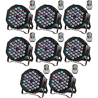 Amazon.com: Rechargeable Stage Par Lights U`King RGB 36 LED Uplights Battery Powered with RGB ...