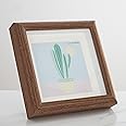 Amazon.com - PLUSCHEN 5x5 Wooden Picture Frame with 4x4 mat, 5x5 Square ...