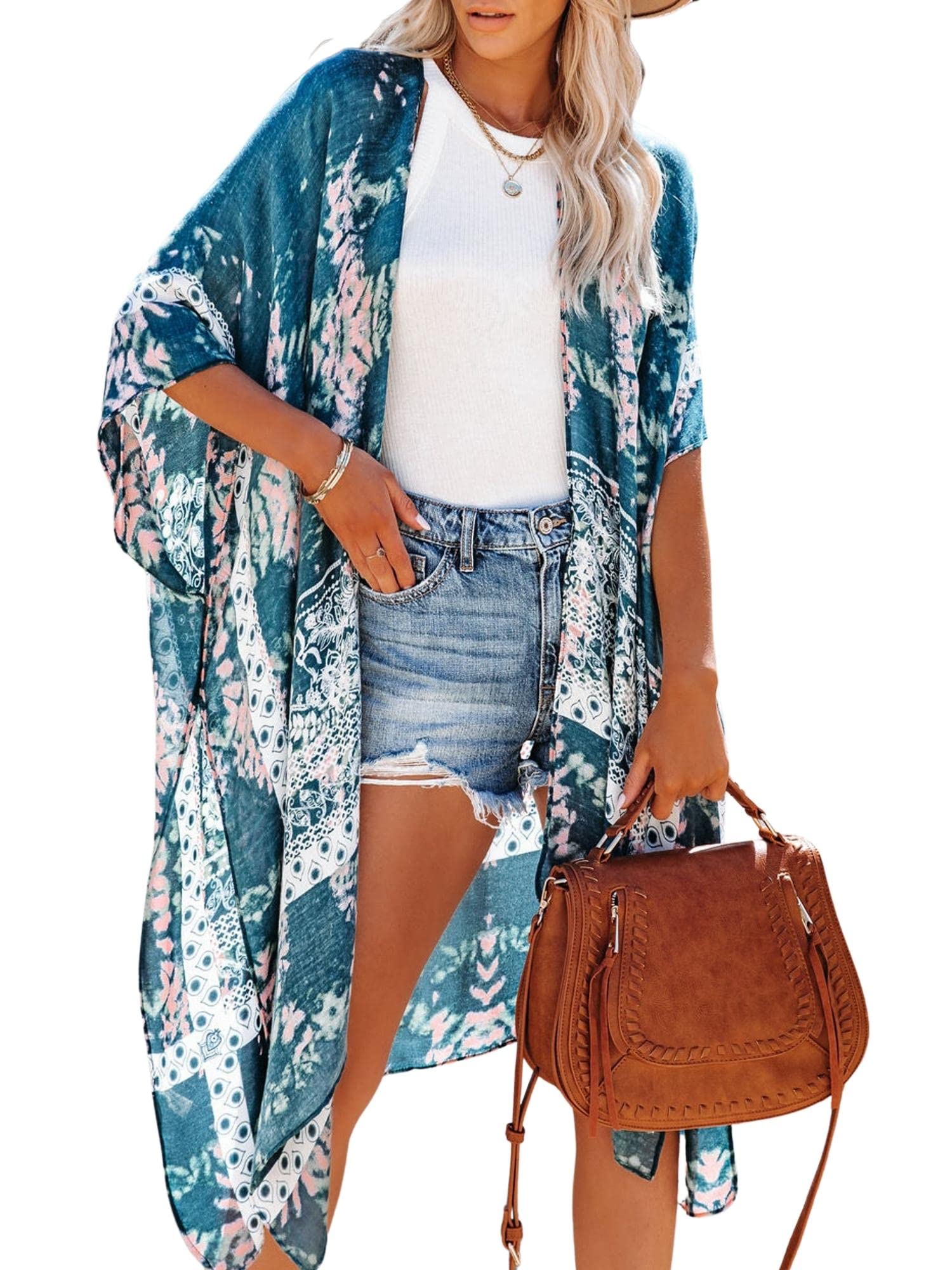 Moss Rose Beach Vacation Essentials for Women Kimono Cover ups Swim ...