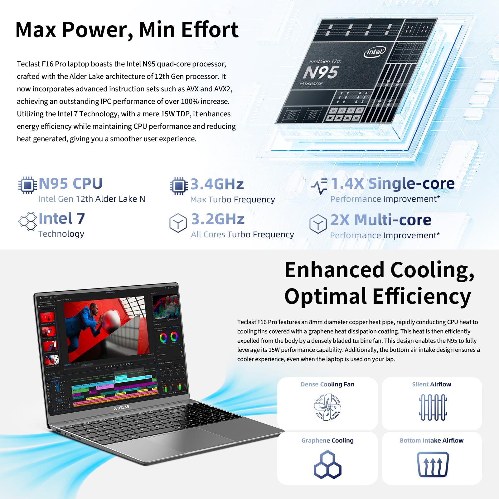 Mua TECLAST F16Pro Laptop Computer, 16GB DDR5 512GB SSD, Intel N95 ...