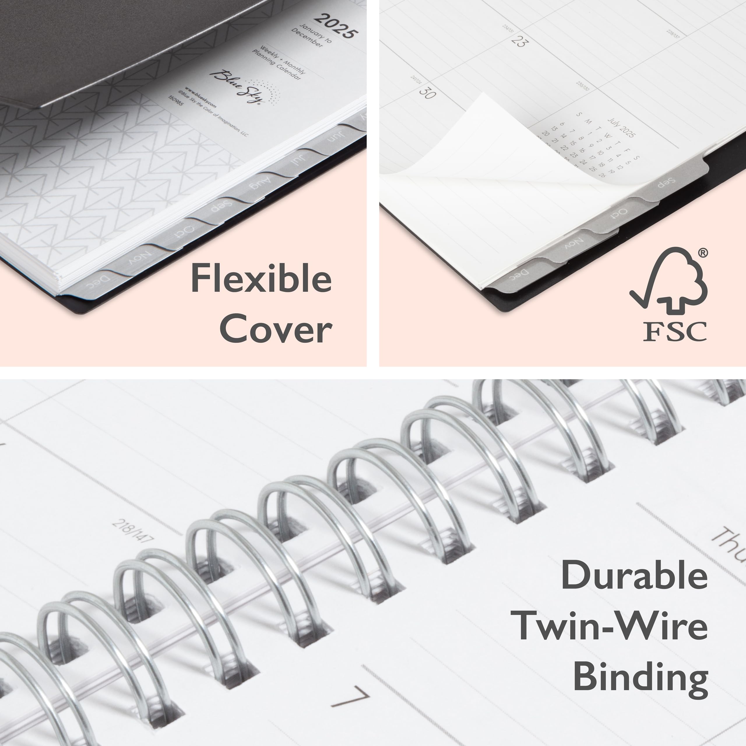 Mua Blue Sky 2025 Weekly and Monthly Planner Calendar, Includes January ...