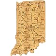 Amazon.com: Totally Bamboo Destination Indiana State Shaped Serving and ...