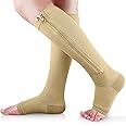Ailaka Medical Zipper Compression Calf Socks 15-20 mmHg for Women and ...