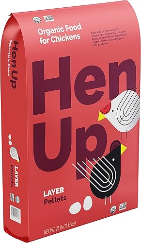 Hen Up Organic | Layer Pellet - Non-GMO Chicken Food | 25 Pound (25 lb ...