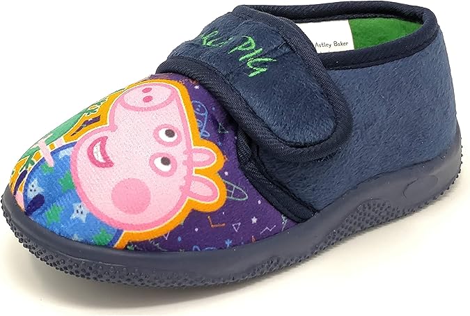 Kids/Childrens Peppa Pig/George Slippers Booties Boys Mules Size 5-10 ...
