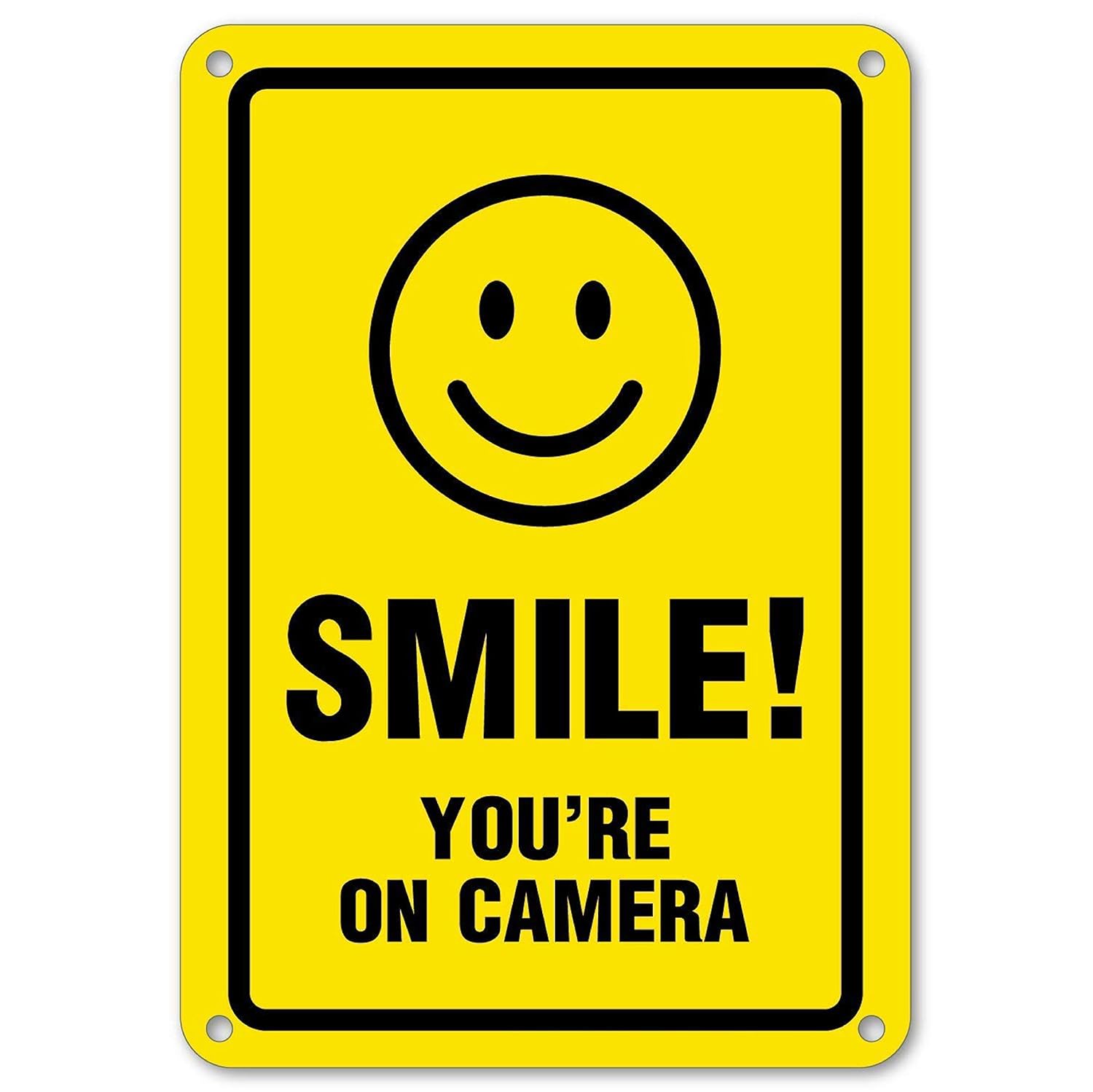 Signs Smile Youre on Camera Sign Video Surveillance Sign 10 X 7 metal ...