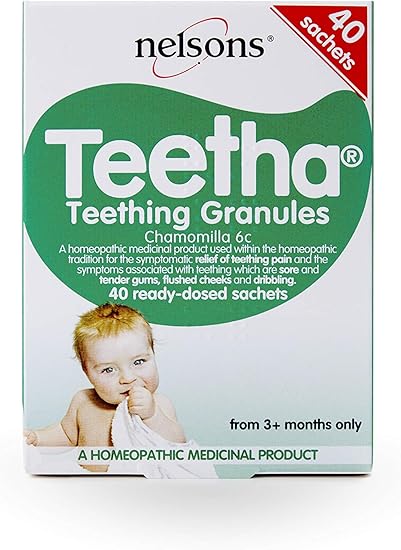 Nelsons Teetha Teething Granules, 40 Sachets, 43.5 g: Amazon.co.uk ...