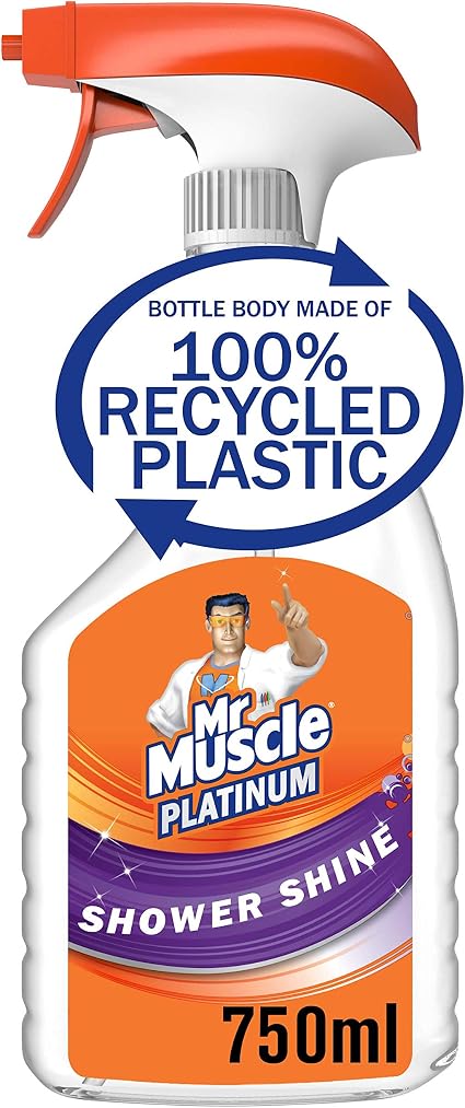 Mr Muscle Platinum Shower Shine Spray 750ml, Pack of 6: Amazon.co.uk ...