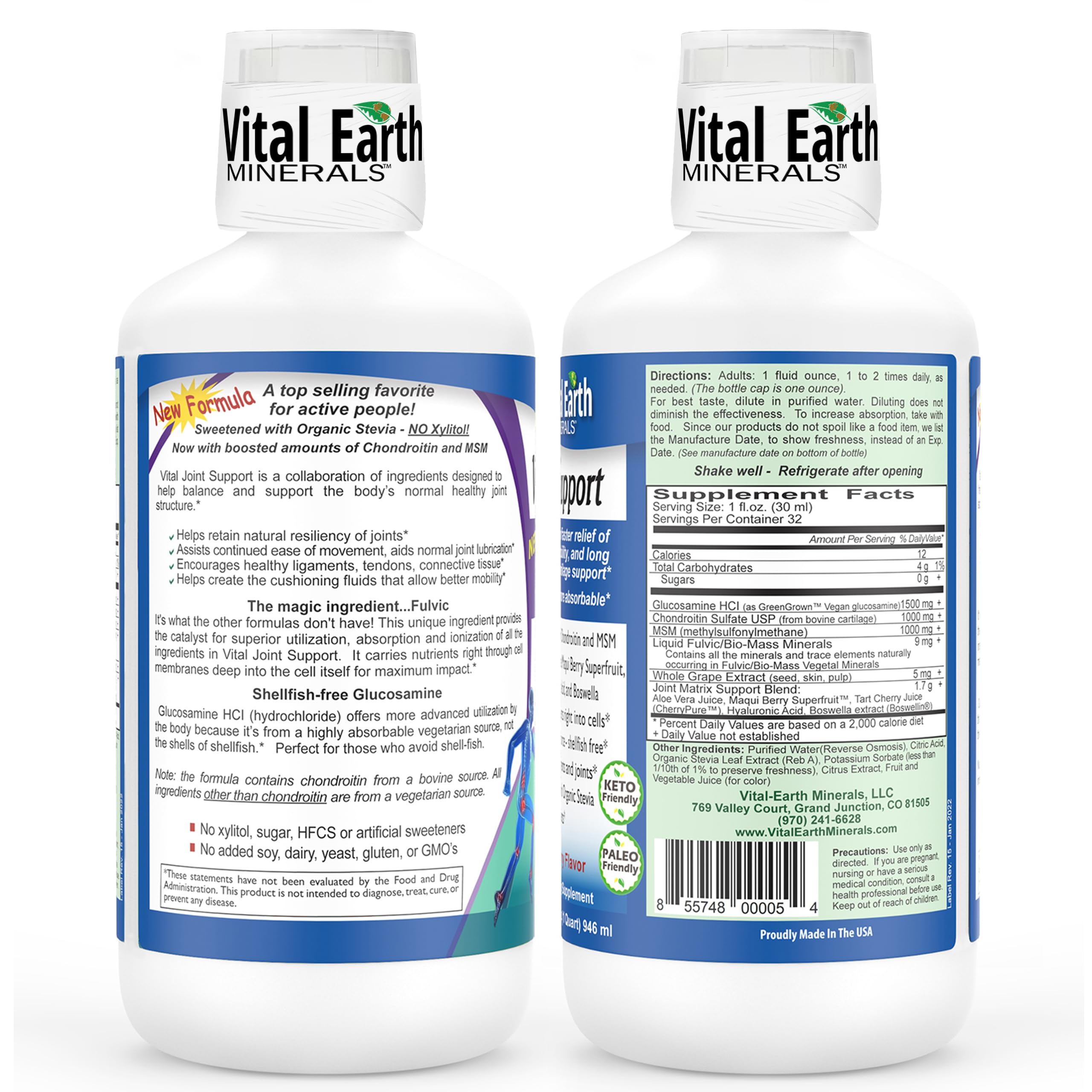 Mua Vital Earth Liquid Joint Support Supplement – Glucosamine ...