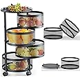 Amazon.com - HOYRR Rotating Storage Rack for Kitchen, 4 Tier Fruit and ...