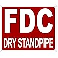 FDC Dry Standpipe Sign - (Aluminium Reflective, RED 10x12): Amazon.com ...