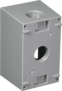 BELL 5386-0 Hubbell Raco 1-Gang Weatherproof Deep Box, Gray ...