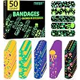 Amazon.com: 50 Count Kids Bandaids, Glow in The Dark & Waterproof ...