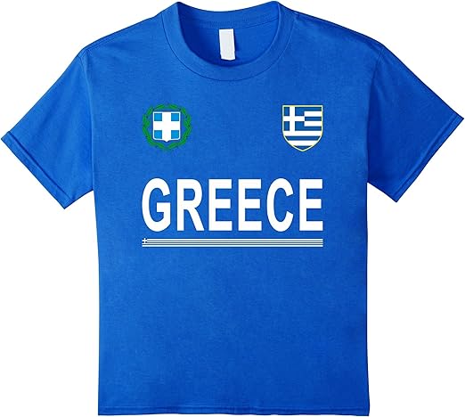 Amazon.com: Greece Soccer National Team T-Shirt - Greek Football Jersey ...
