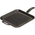 Amazon.com: Lodge BOLD 12 Inch Seasoned Cast Iron Grill Pan; Design ...