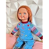 chuy toys Muñeco Chucky Niño Bueno de Peluche, 80 cm, Overol Azul Pana ...