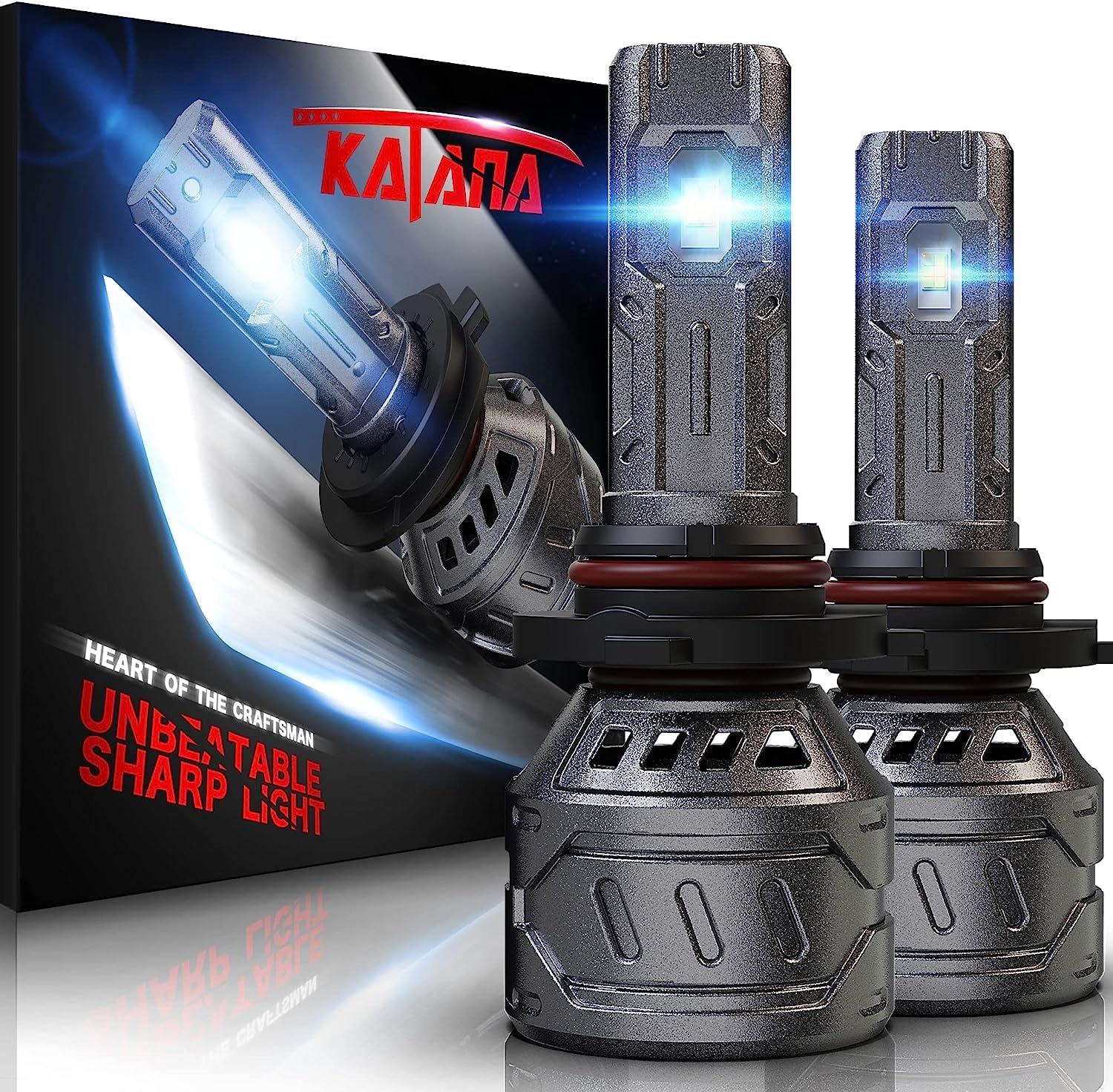 Katana 9005 Light Bulbs,HB3 Bulb 400% Brightness 6500K White Plug and ...