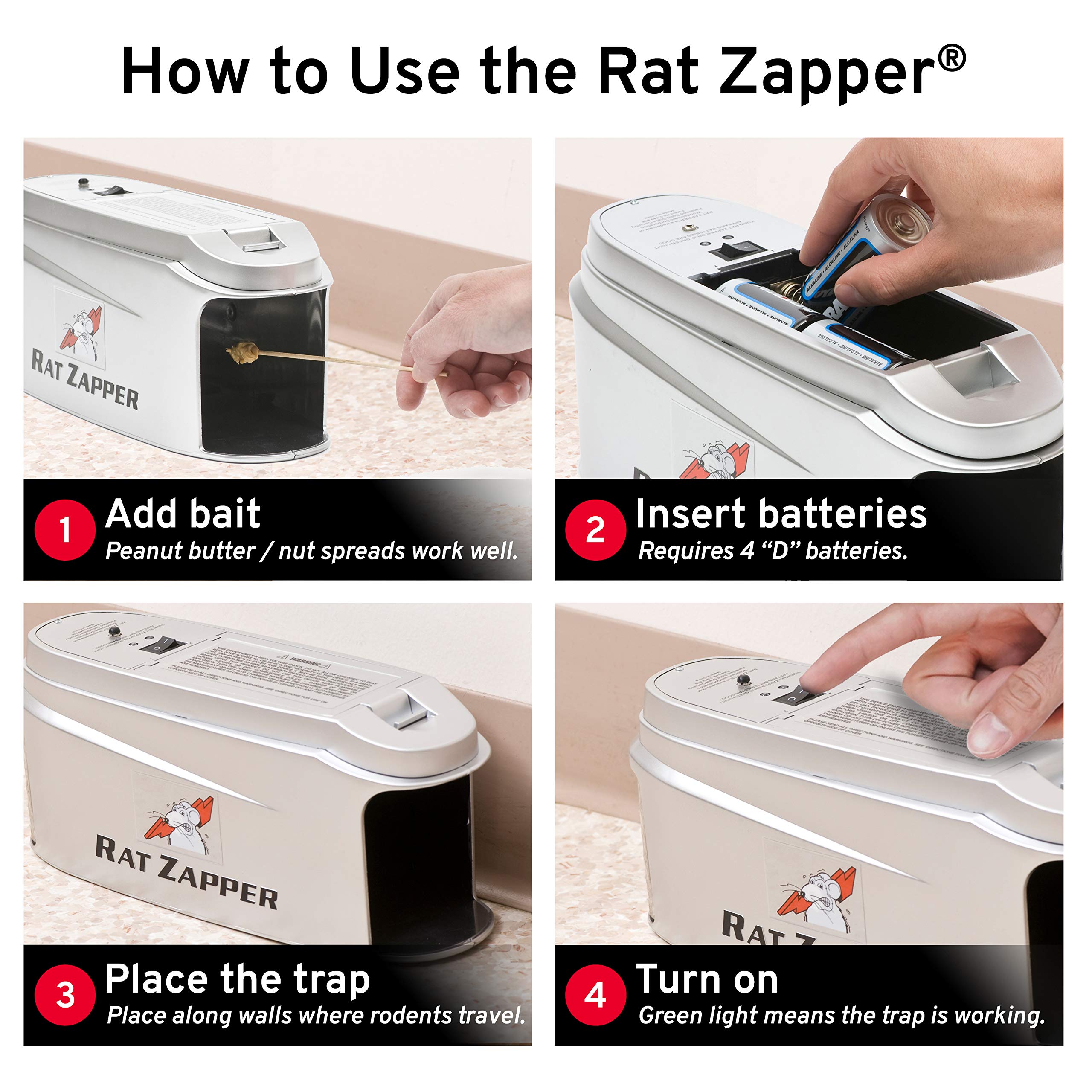 Rat Zapper Ultra RZU001-4 Indoor Electronic Rat Trap - 1 Trap- Buy ...