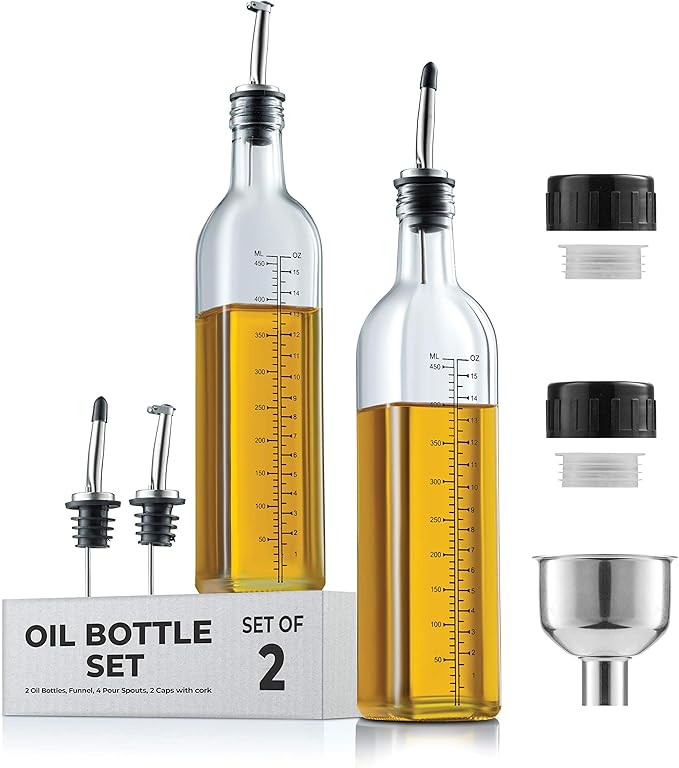 Amazon.com: Oil Dispenser - Oil Dispenser Bottle For Kitchen - Glass ...